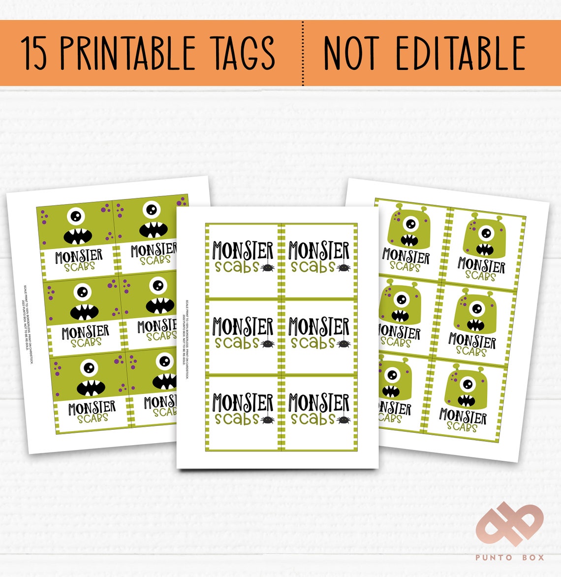 Printable Halloween Monsters Tags. Not Editable. Five - Etsy