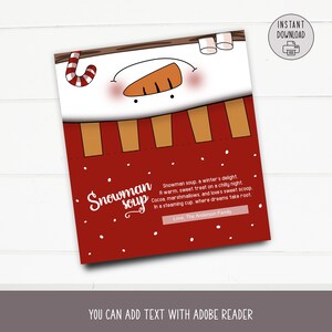Christmas Printable Treat Bag Toppers. Snowman Soup. Three Different ...