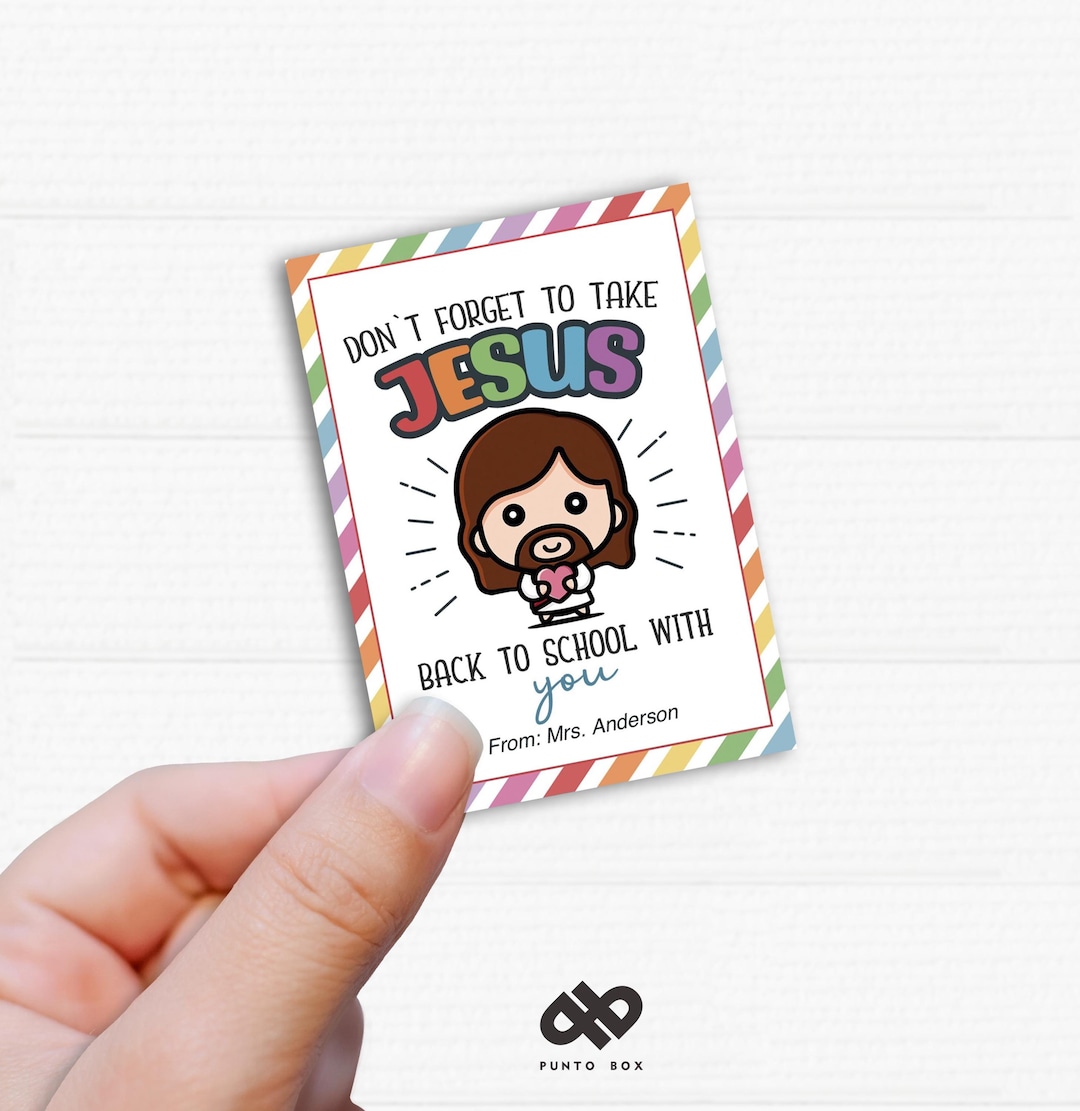 Printable Back to School Tag. Sunday School. Dont Forget to Take Jesus ...