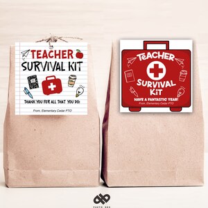 Printable Teacher Survival Kit Bundle. Teacher Appreciation Gift Tags ...