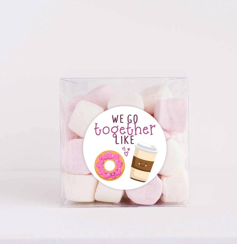 Printable Valentine Round Tag. Favor Tags. We Go Together - Etsy