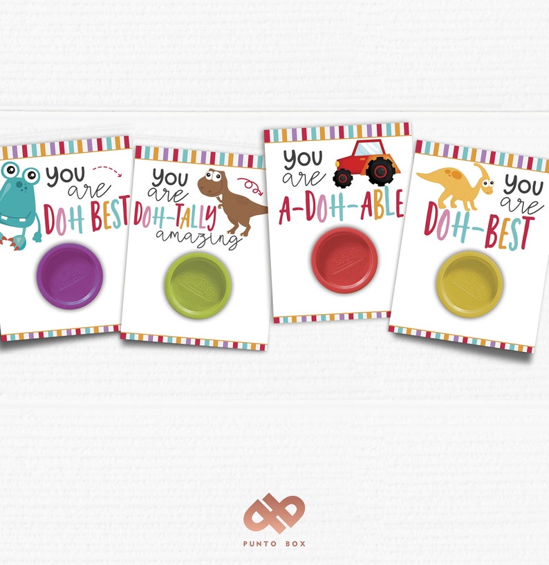 Play Doh Printable Cards. Valentines Day Favor Tags. Kids - Etsy