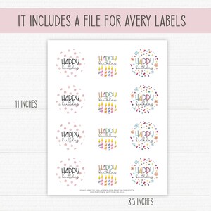 Printable Birthday Tag. Instant Download. Not Editable. Three Different ...