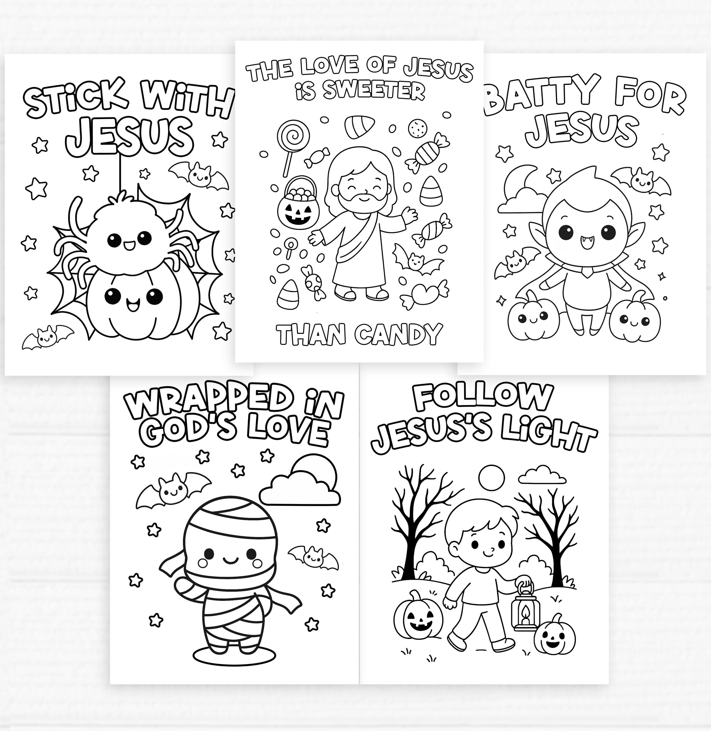 Christian Halloween Coloring Pages for Kids | 10 Printable Bible ...