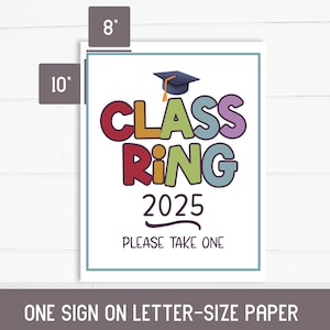 Class Ring Pop Favor Tags and Stickers | Kindergarten and Fifth Grade ...