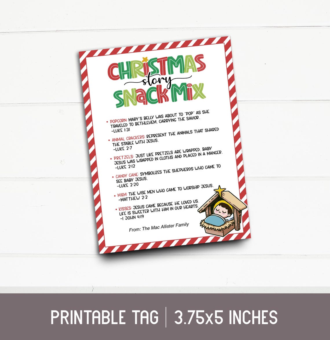Printable Christmas Gift Tags. Christmas Story Snack Mix. Religious ...