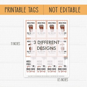 Printable Halloween Favor Tags. Not Editable. Hocus Pocus You Need ...