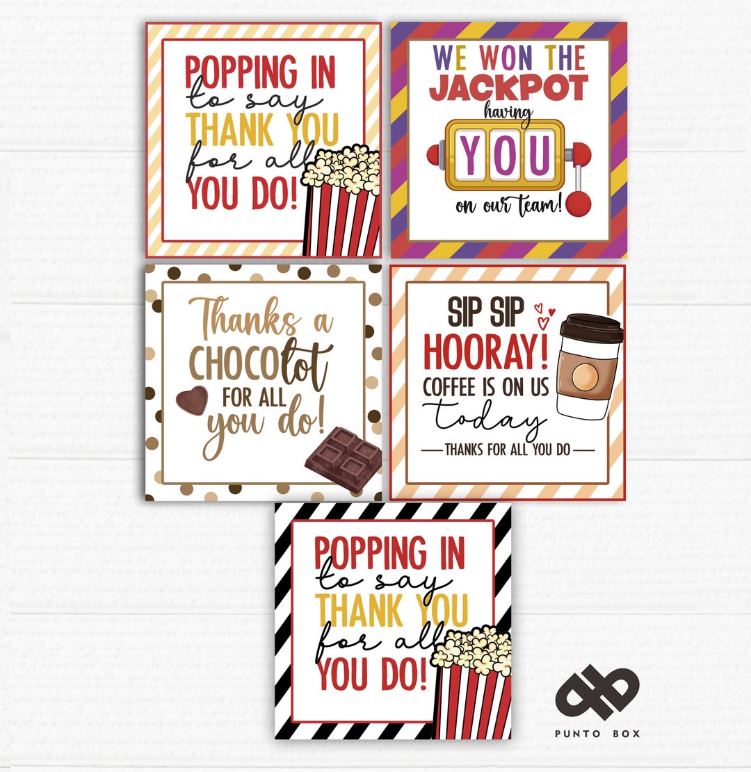 Appreciation Favor Tags. Employee Appreciation Tag Bundle. Staff ...