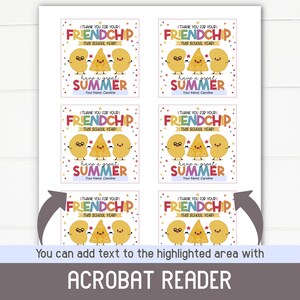 End of the Year Summer Gift Tag for Classmates – “thank You for Your ...