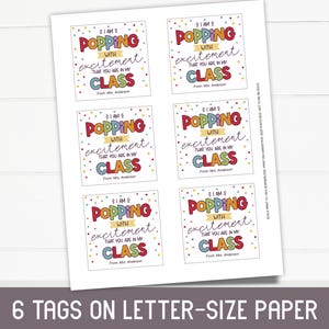 Printable Back to School– "popping With Excitement" – Instant Download ...