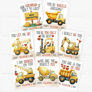 Valentine’s Day Construction Cards for Kids – Set of 8 Printable ...