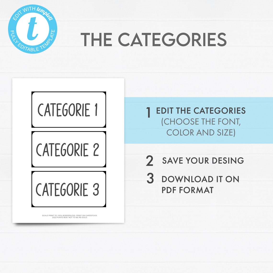 Printable Jeopardy. Fully Editable. Minimalist 24x36 - Etsy