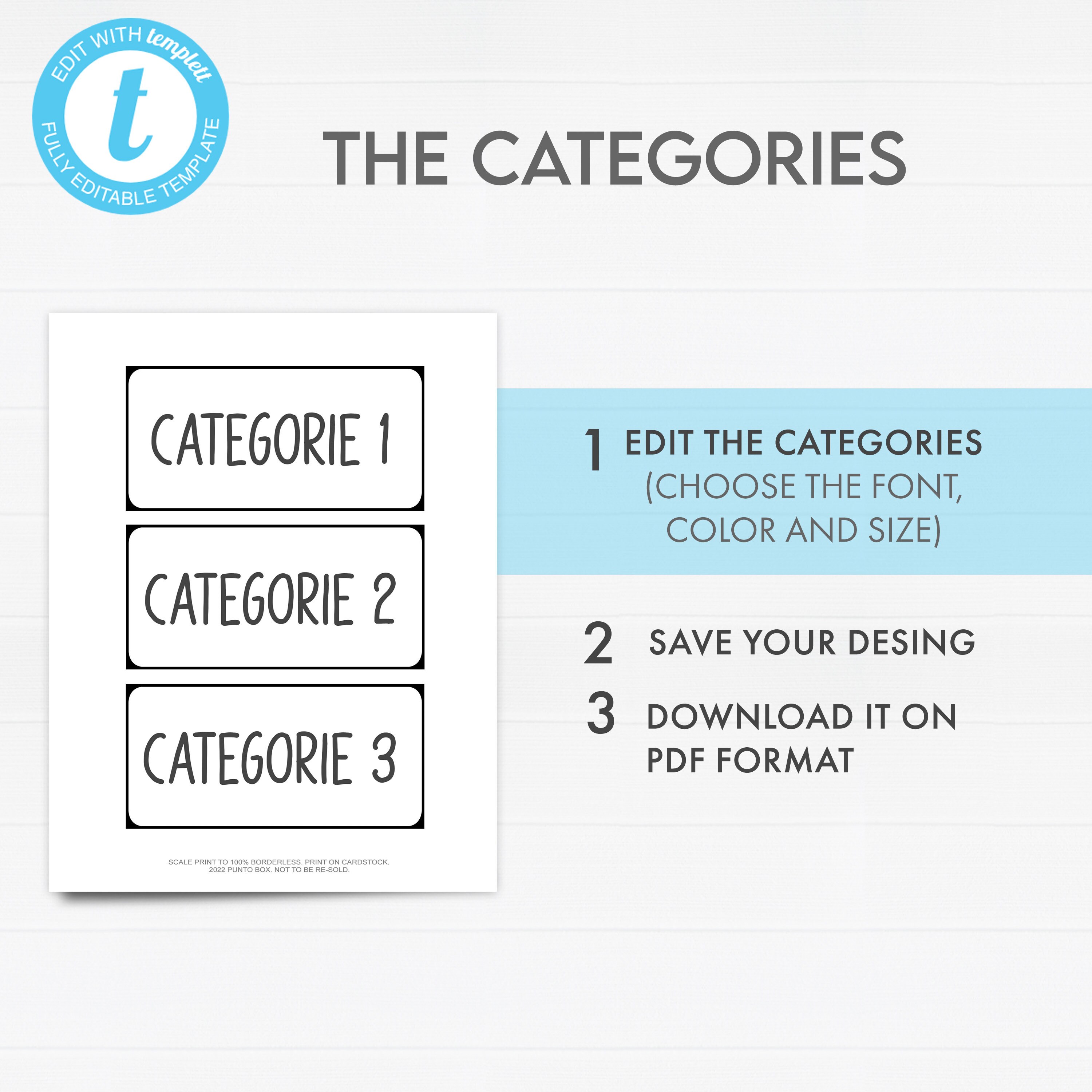Printable Jeopardy. Fully Editable. Minimalist 24x36 - Etsy