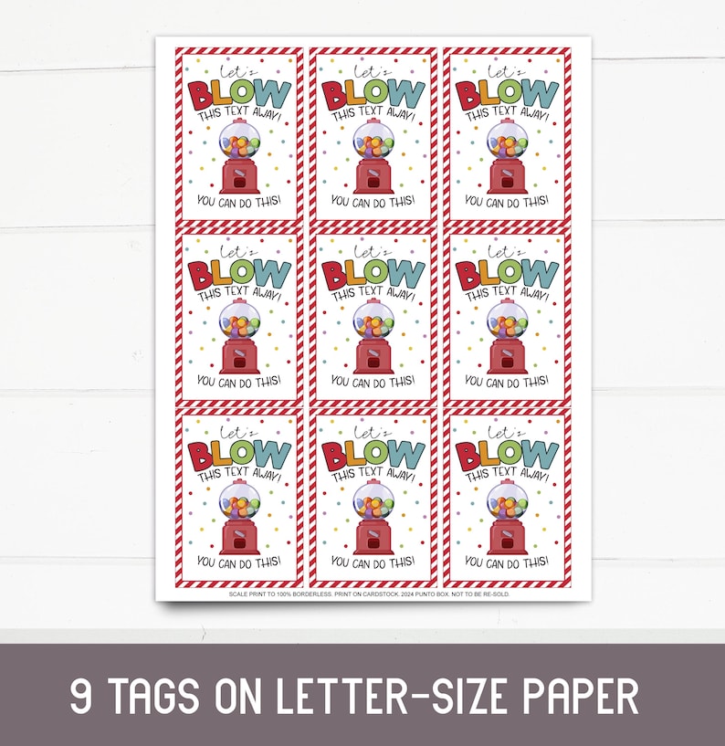 Testing Encouragement Tags | Printable Student Motivational Gift Tags ...