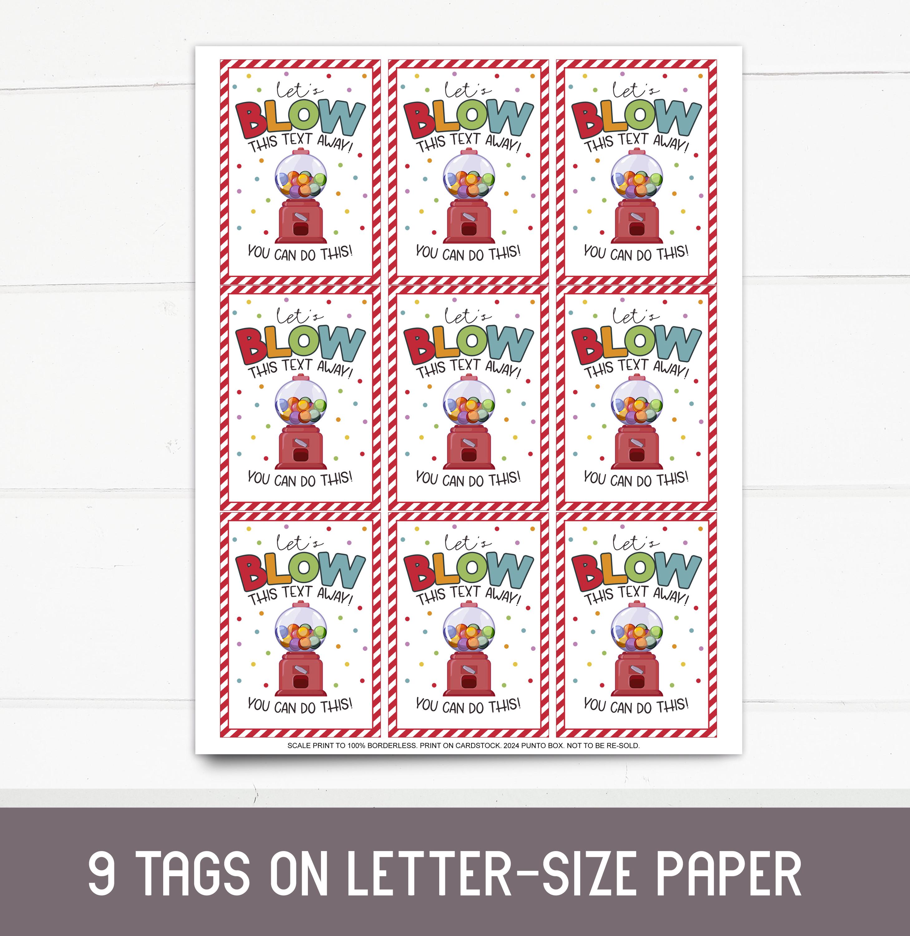 Testing Encouragement Tags | Printable Student Motivational Gift Tags ...