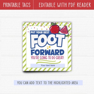 Printable Sports Good Luck Favor Tag. Testing Day. Fruit by Tag. Put ...