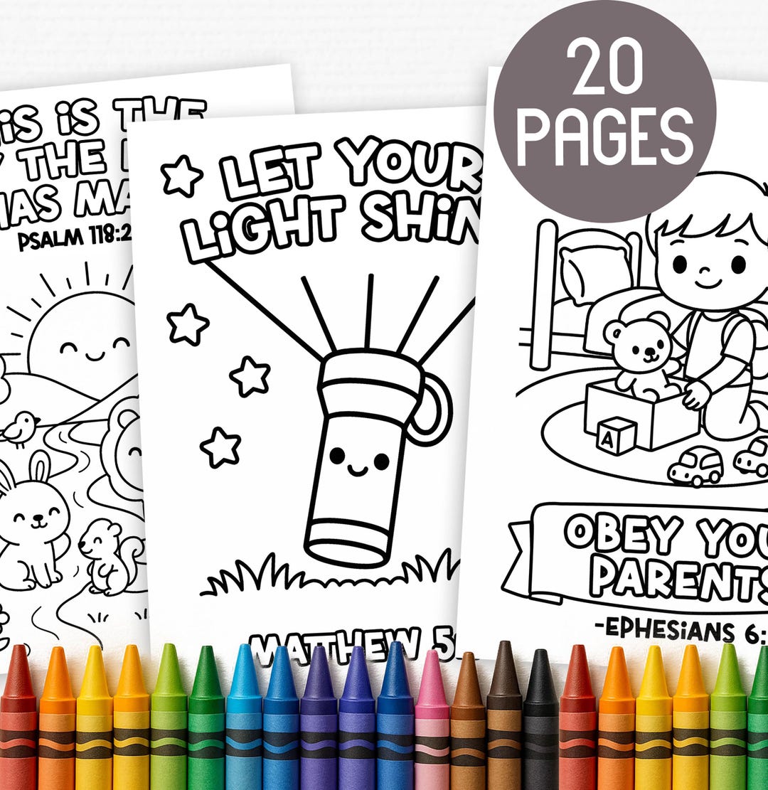 20 Bible Verse Coloring Pages for Kids – Christian Printable Scripture ...