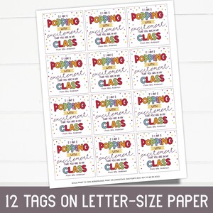 Printable Back to School– "popping With Excitement" – Instant Download ...