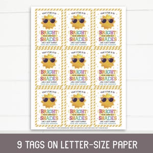 Printable End-of-year Tag – “our/your Future is so Bright” | Student ...