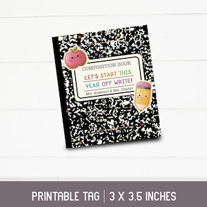 Printable Back to School Pencil Topper. Back to School Tag. Composition ...