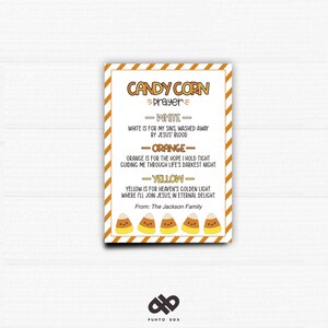 Religious Halloween Tags. Candy Corn Prayer. Religious Tag. Instant ...