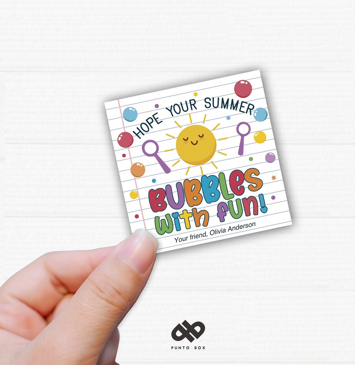 Printable End of School Year Gift Tags. Bubbles Favor Tag. Your Summer ...