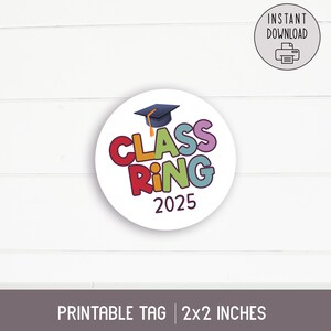 Class Ring Pop Favor Tags and Stickers | Kindergarten and Fifth Grade ...