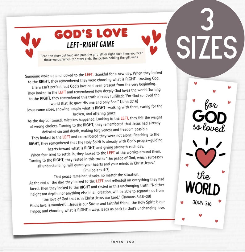 God’s Love Left Right Game | Christian Bible Game for Church & Family ...