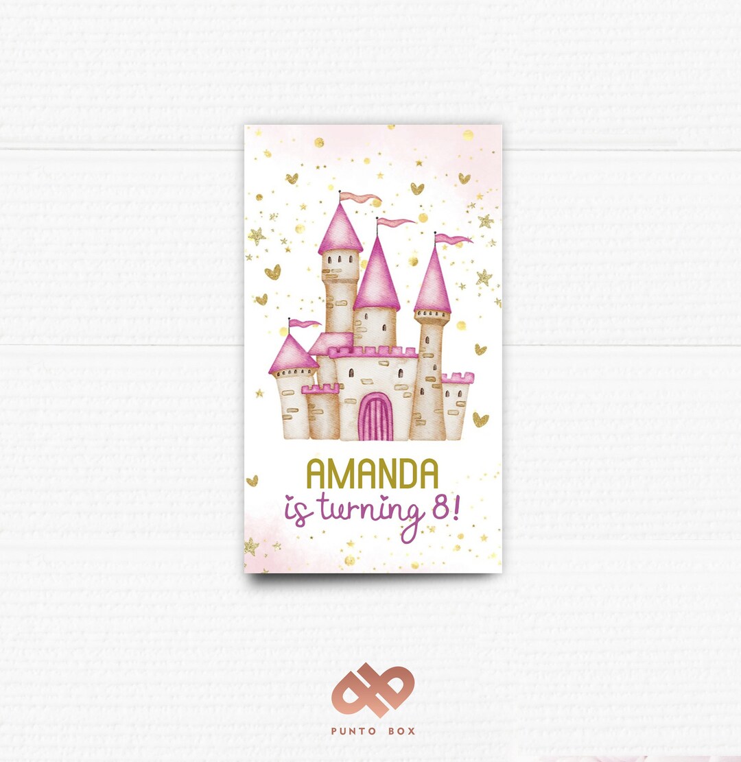 Printable Birthday Princess Tag. Favor Tags. She is Turning. Editable ...