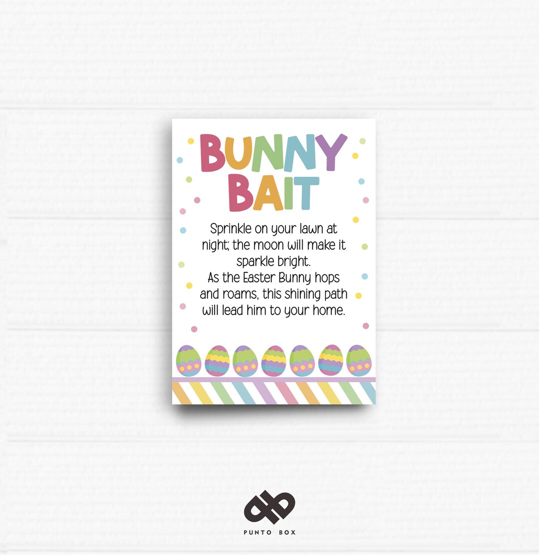 Easter Bunny Bait Easter Gift Tag | Printable Treat Bag Tags | Instant ...