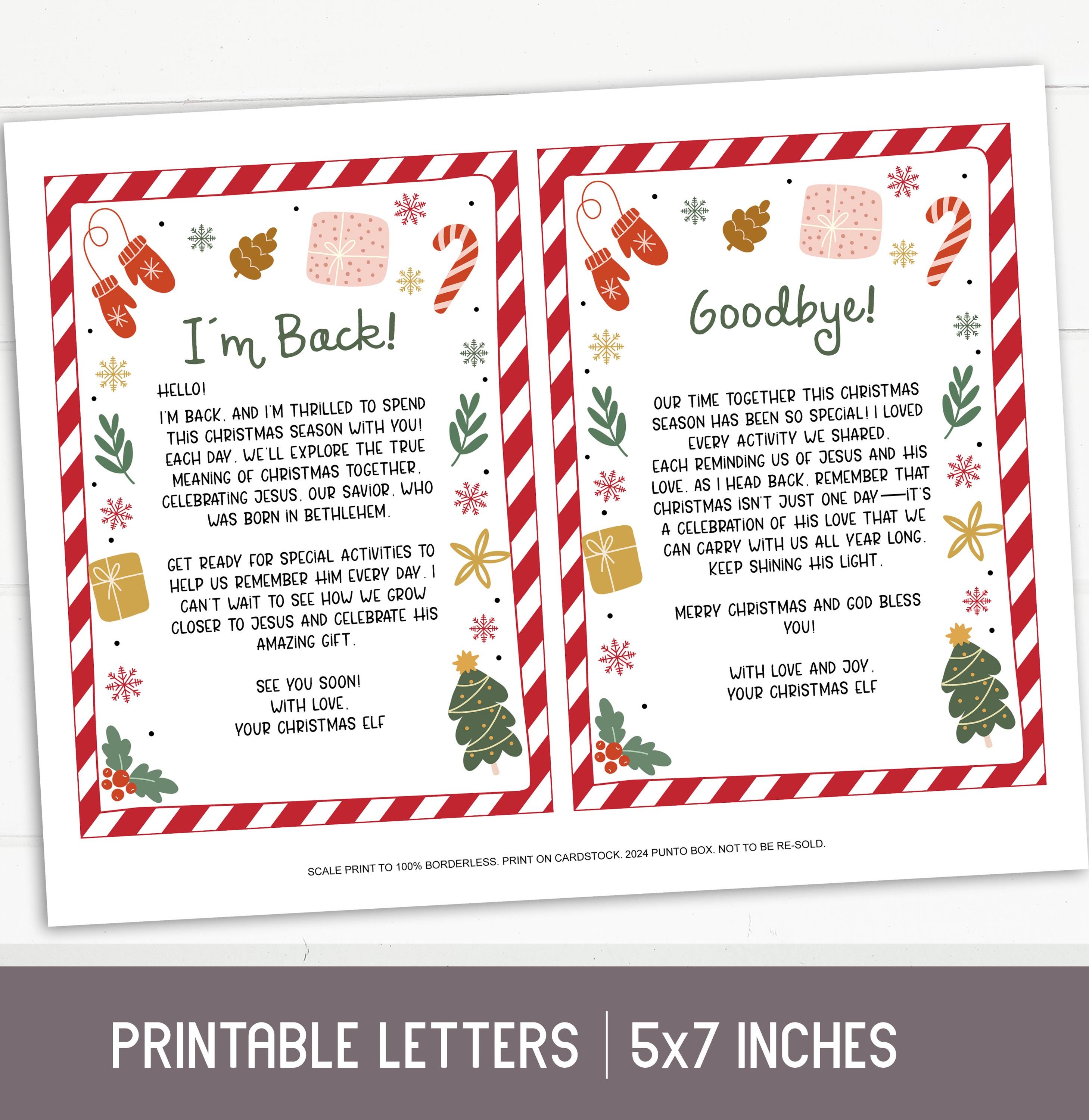 Printable Christ-centered Elf Kit - 24 Days of Elf Notes and Activities ...