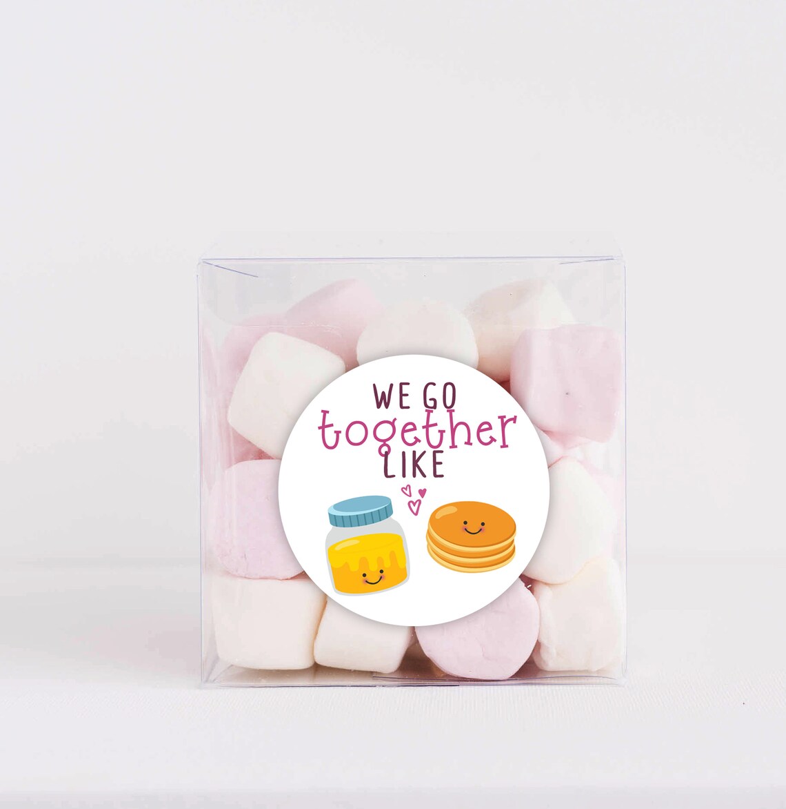 Printable Valentine Round Tag. Favor Tags. We Go Together - Etsy