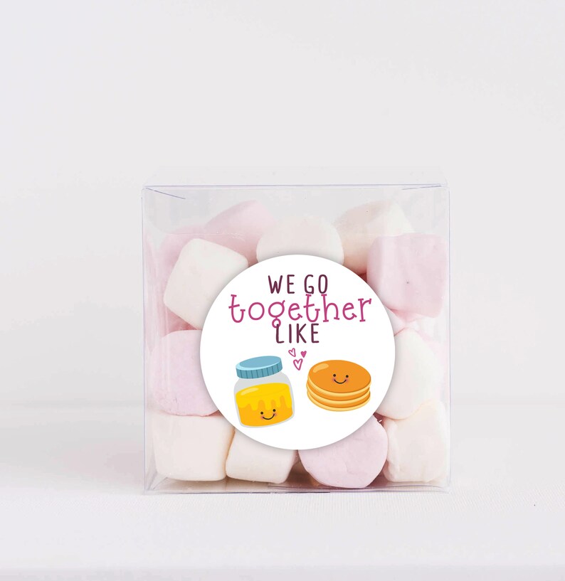 Printable Valentine Round Tag. Favor Tags. We Go Together Like ...