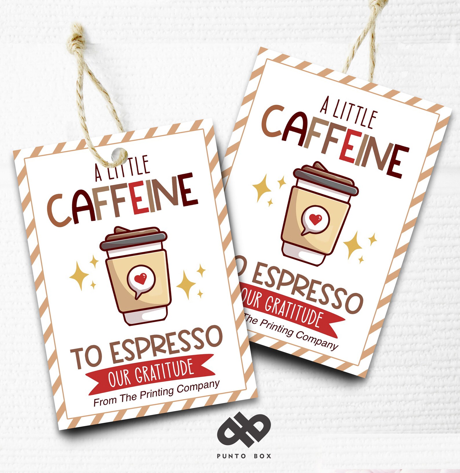 Printable Coffee Teacher Gift Tag. Espresso Our Gratitude. Appreciation ...