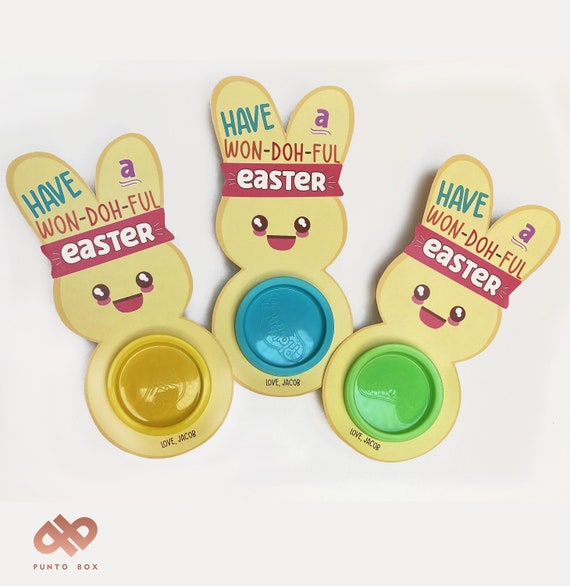 Play Doh Printable Cards. Easter favor. Have a Wondohful Easter. Kids ...