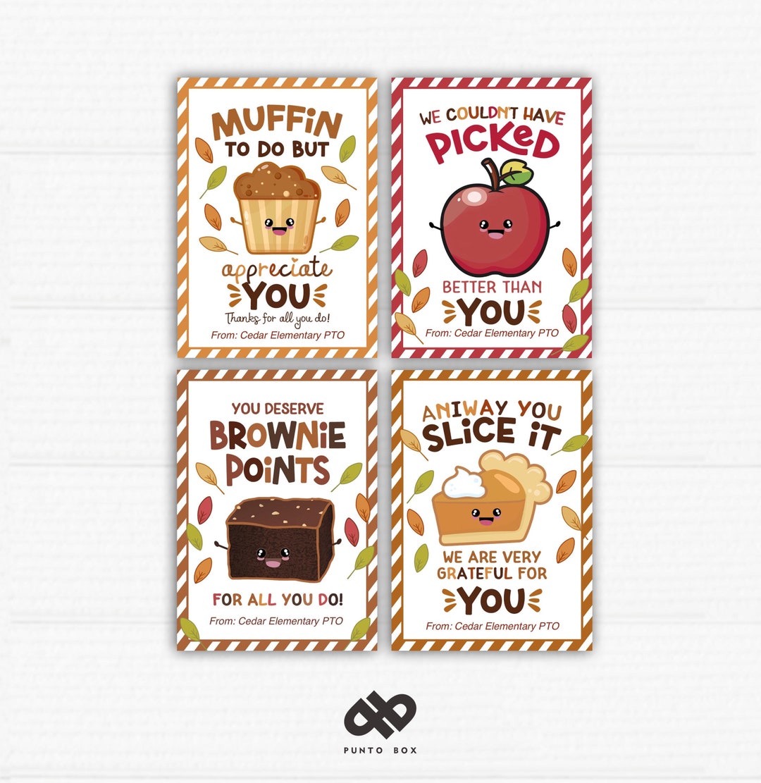 Printable Fall Appreciation Tag. Favor Tags. Thanksgiving Bundle Labels ...