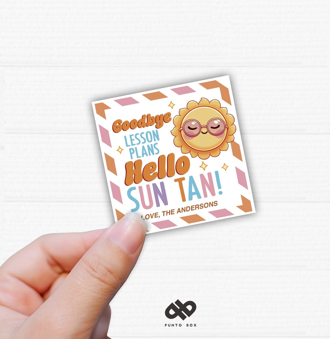 Printable Summer Break Teacher Appreciation Tag. Goodbye Lesson Plans ...