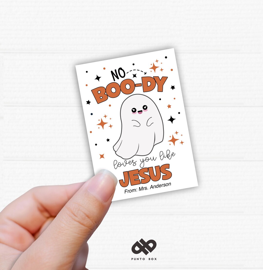 Religious Halloween Tags. No Boody Loves You Like Jesus. Sunday School ...