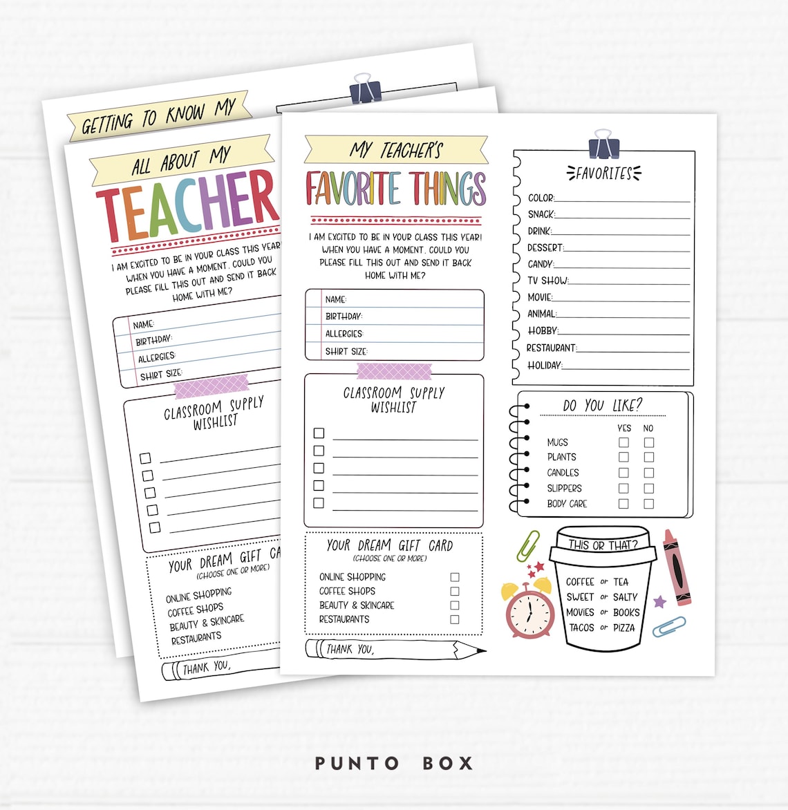 Getting to Know My Teacher Printable | All About My Teacher | Teacher’s ...
