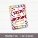 Printable Sports Treat Tag. Candy Gift Tags. Taste the Victory. Instant ...