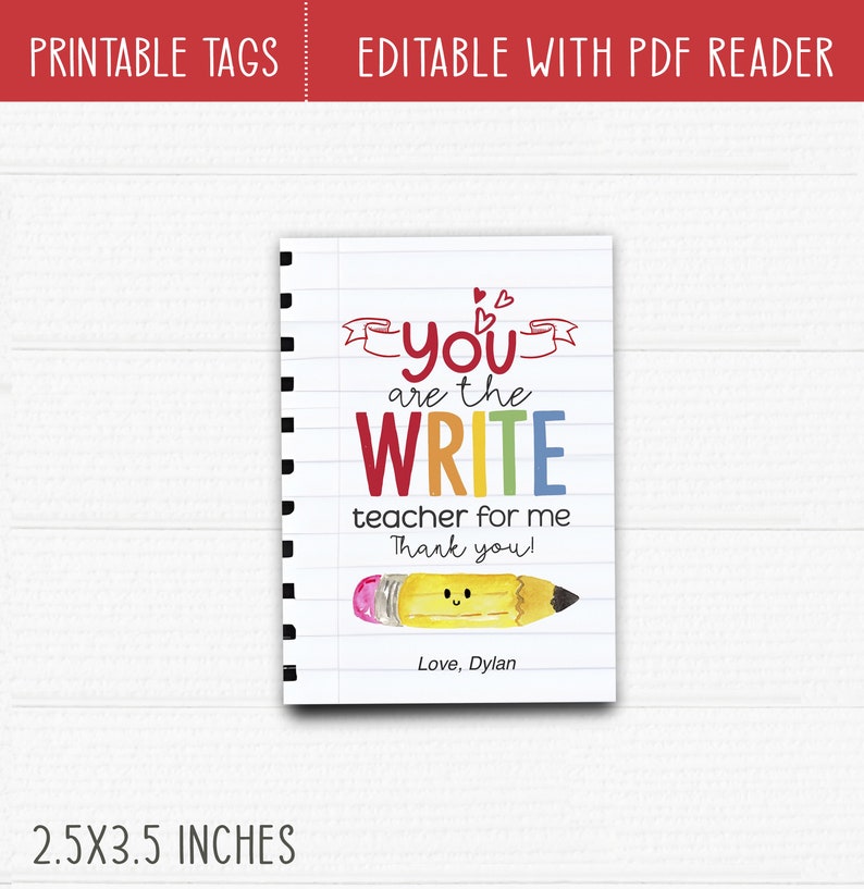 Teacher Appreciation Favor Tag. Printable Tag. You Are the - Etsy