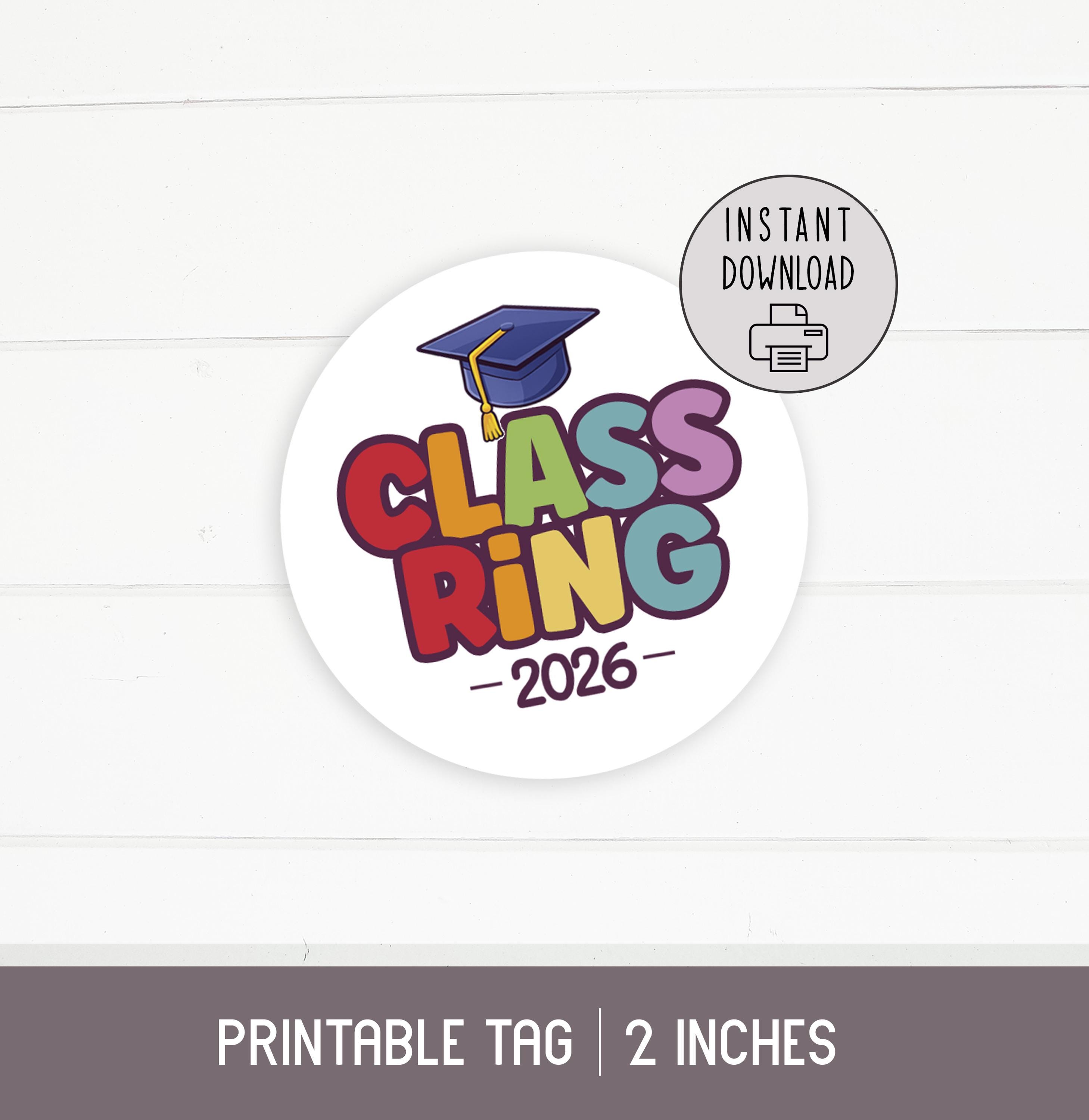 Class Ring Pop Favor Tags and Stickers | Kindergarten and Fifth Grade ...
