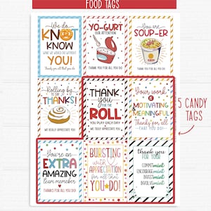 44 Employee Food Gift Tags. Employee Appreciation Tag. Staff ...