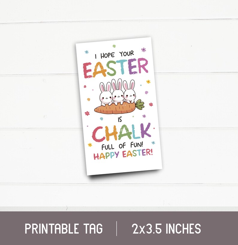 Printable Kids Easter Favor Tag – "hope Your Easter is Bubbles of Fun ...