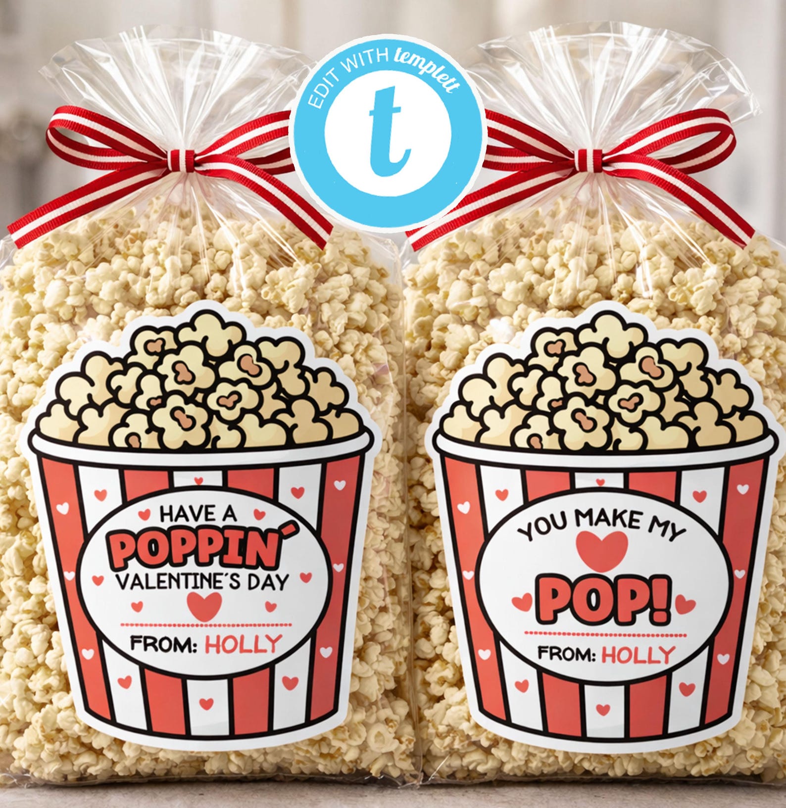 Valentine Popcorn Tags Printable, You Make My Heart Pop Tag, Poppin ...
