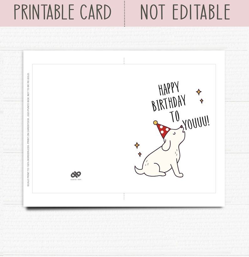 Printable Birthday Cards. Happy Birthday to You. Singing Dog - Etsy