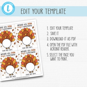 Play Doh Printable Cards. Thanksgiving Turkey. No Candy Favors ...