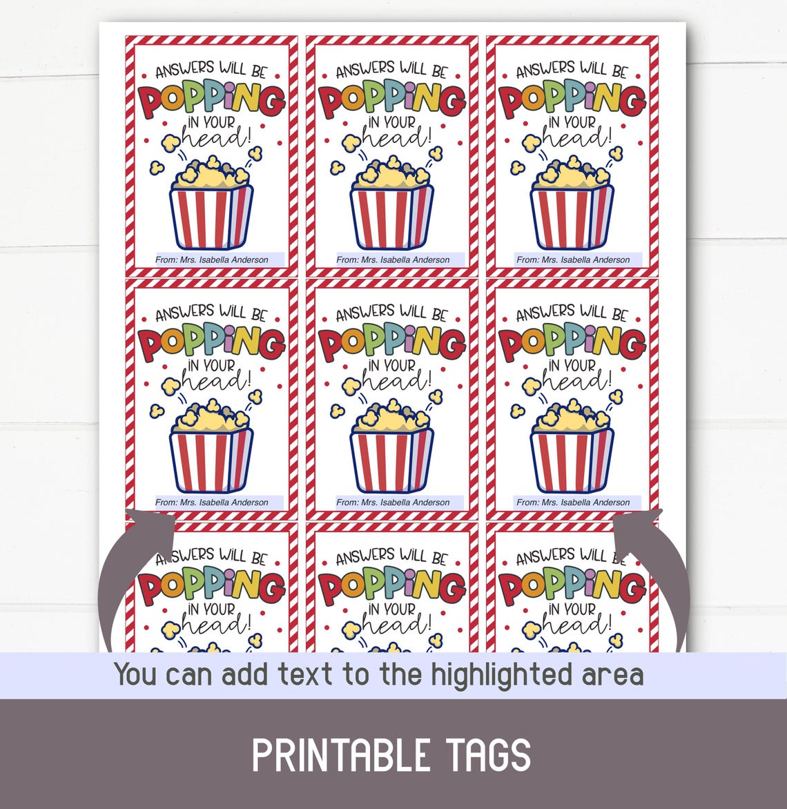 Testing Encouragement Tags | Printable Student Motivational Gift Tags ...