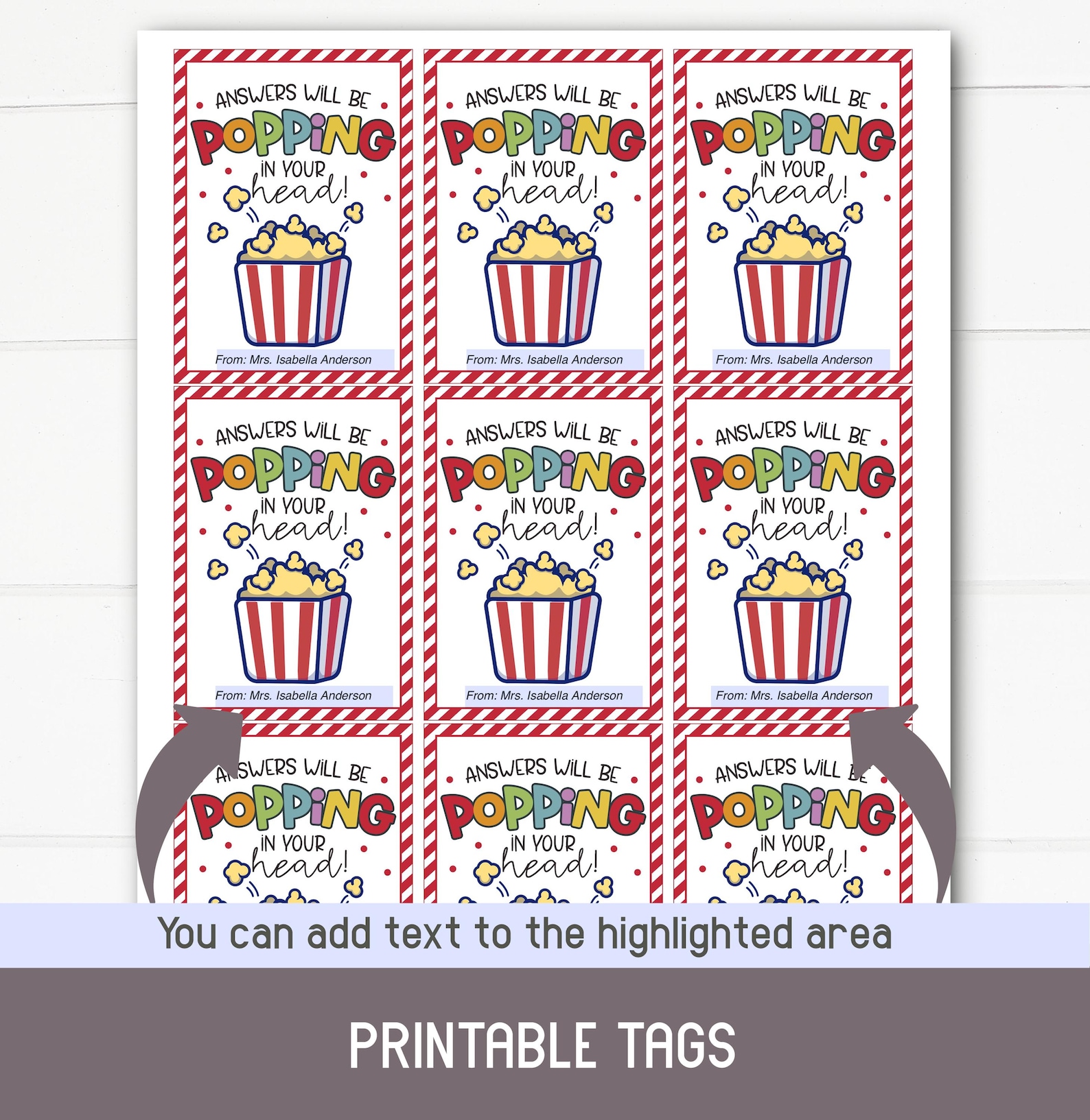 Testing Encouragement Tags | Printable Student Motivational Gift Tags ...