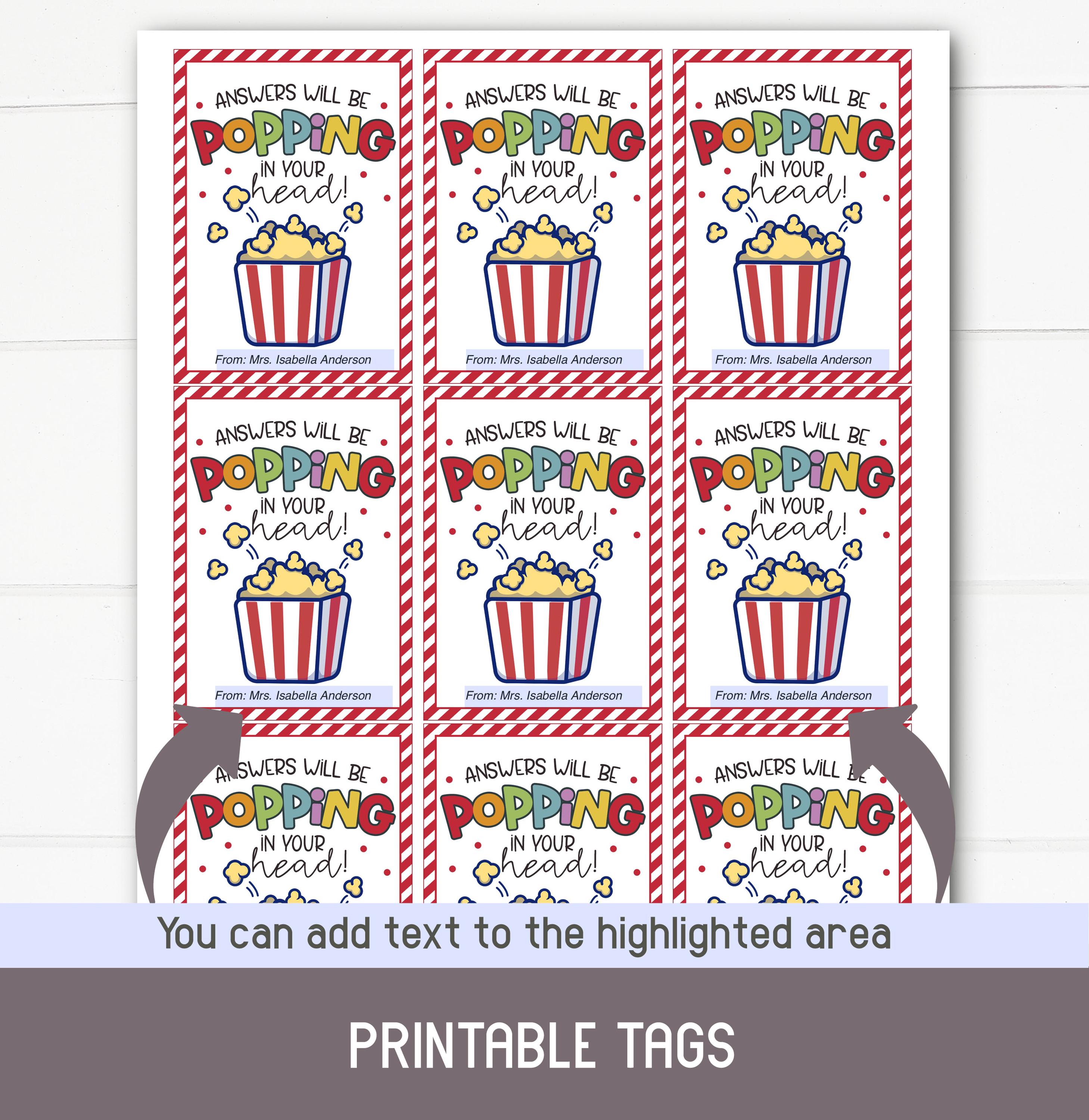 Testing Encouragement Tags | Printable Student Motivational Gift Tags ...